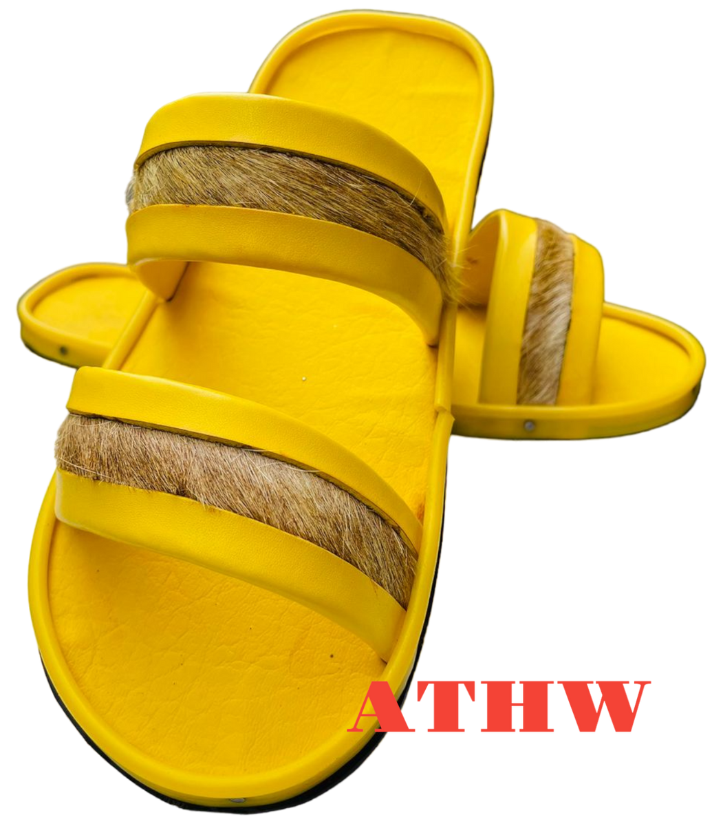 Imbadada Yellow Sandals | Unisex Imbadada – African Traditional Home ...