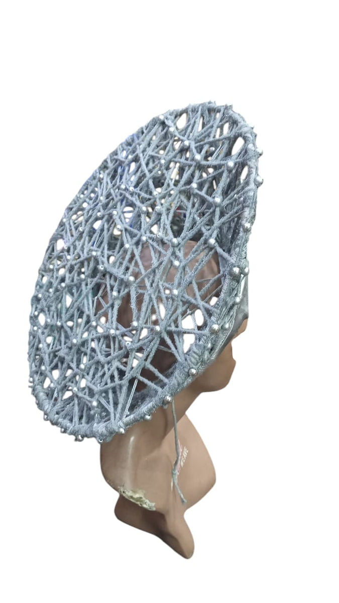 African Wedding Hat - ISicholo/Silver – African Traditional Home and Wear